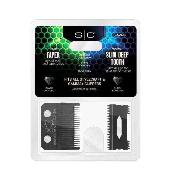Gamma /StyleCraft REPLACEMENT FIXED BLACK DIAMOND CARBON DLC FAPER HAI ...